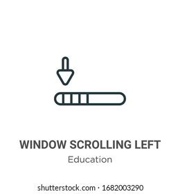 Window Scrolling Left Outline Vector Icon Stock Vector Royalty Free