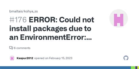 Error Could Not Install Packages Due To An Environmenterror Bad Path