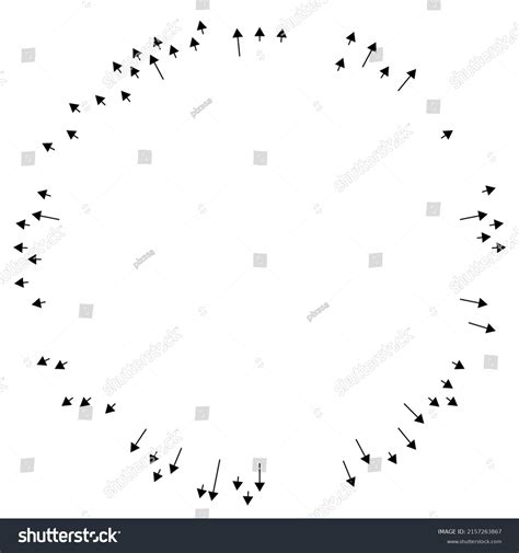 Arrows Pointing Outwards Dilation Bulge Distend Stock Vector Royalty