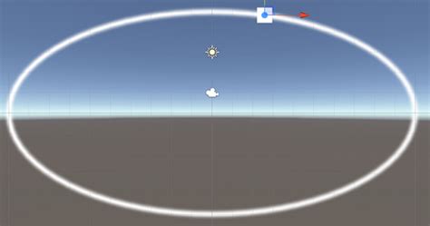 c how to orbit an object around another object in an oval path in