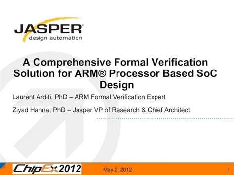 Pdf A Comprehensive Formal Verification Solution For Arm Based Soc Design Dokumen Tips
