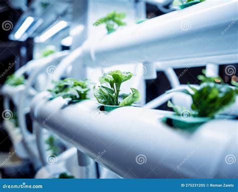Hydroponics And Vertical Farming Concept Water Saving Farming