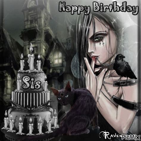 Happy Birthday Sis Free Animated  Picmix