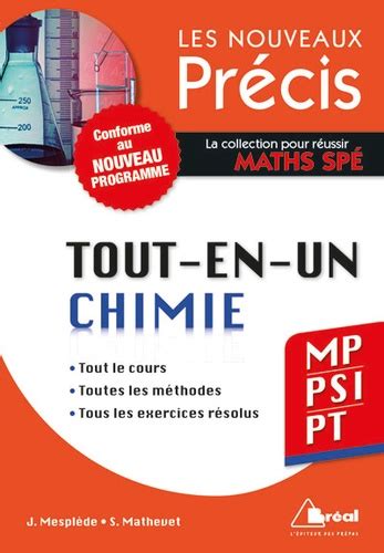 Précis Tout En Un Chimie Mppsipt De Jacques Mesplède Livre Decitre