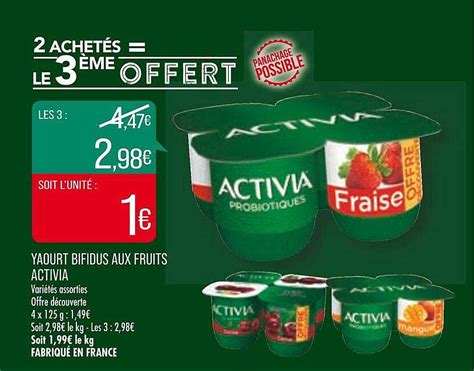 Promo Yaourt Bifidus Aux Fruits Activia Chez Match ICatalogue Fr