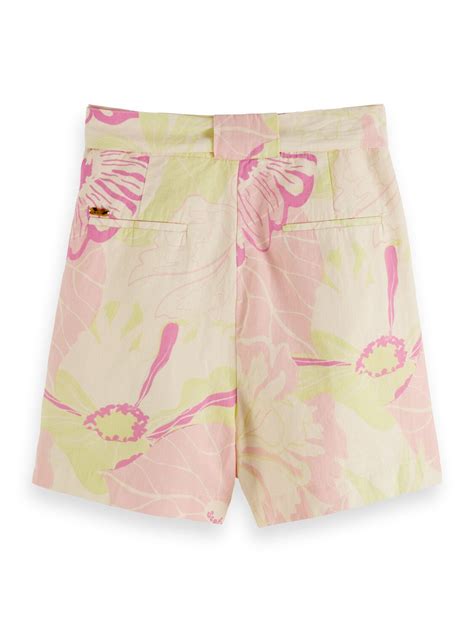 Scotch And Soda High Rise Casual Printed Shorts Brave