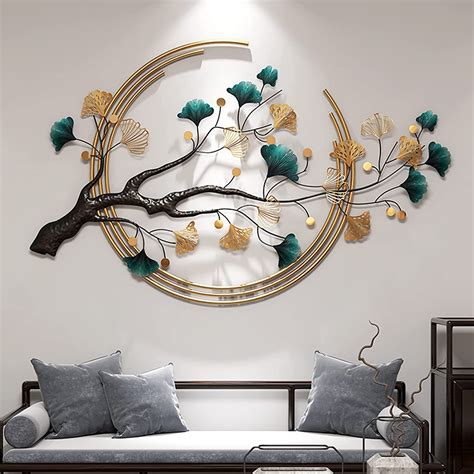 Buy Hriday Delight Decor Ginkgo Tree Leaf Metal Wall Art Modern Luxury