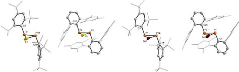 Molecular structures of 1:R and 2:R in the crystal (R = Mes*, Mes Ter ...