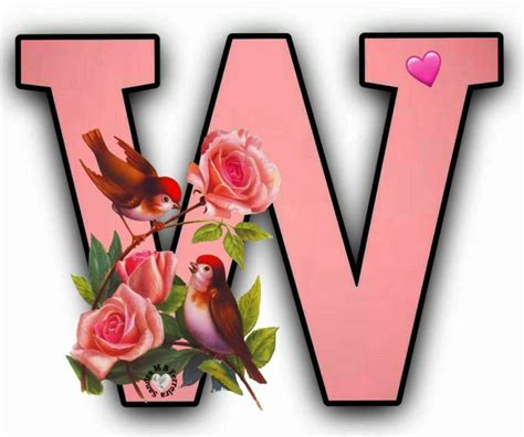 Pin De Martha Rensink Em Alfabet Letters Rosas Alfabeto Aves