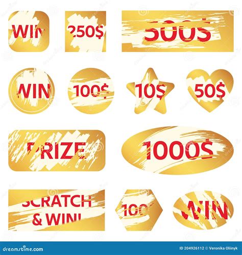Scratch Off Lottery Ticket Vector Design Template CartoonDealer