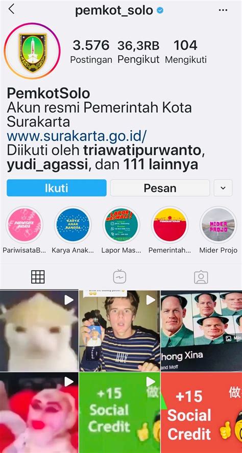Akun Instagram Pemkot Solo Diretas Masih Dalam Pemulihan Merdeka