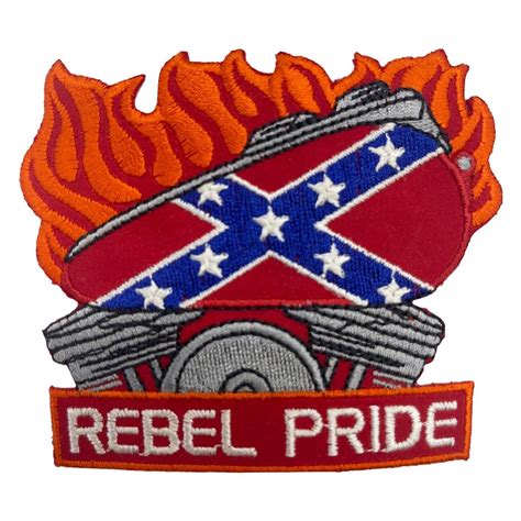 Rebel Pride Confederate Flag Iron On Patch