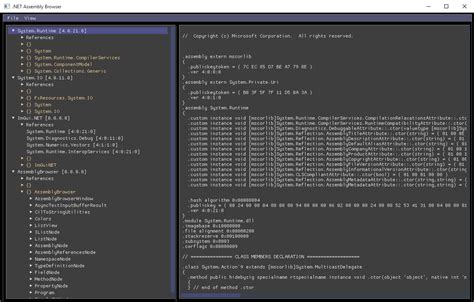 GitHub Mellinoe Assemblybrowser A GUI Based CIL Browser Running On NET Core