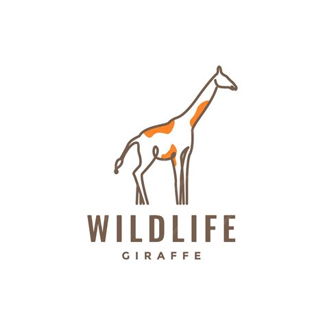 Premium Vector Wildlife Giraffe Savanna Forest Line Art Modern