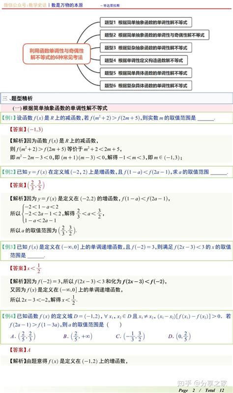 高中数学利用函数单调性与奇偶性解不等式的6种常见考法 知乎 高中数学利用函数单调性与奇偶性解不等式的6种常见考法 知乎