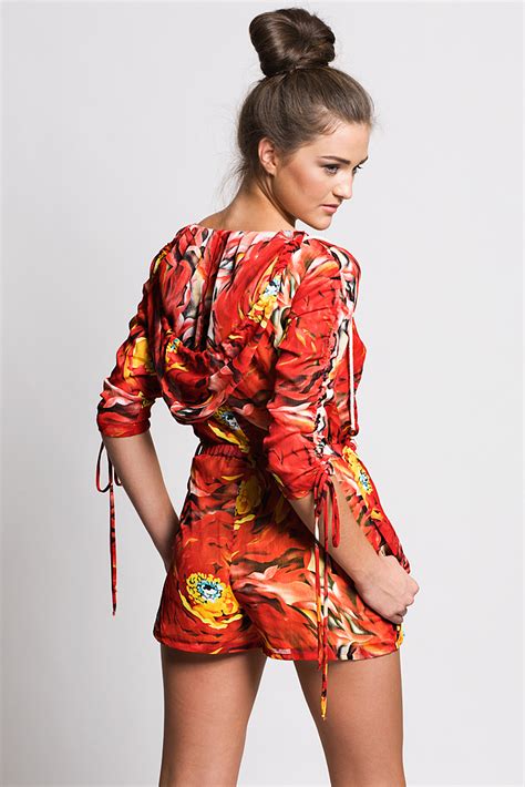 Alluring Angelina Playsuit Hoodie
