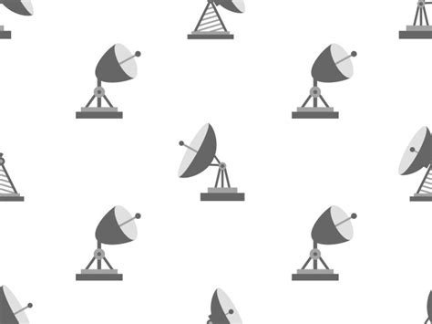 Seamless Pattern With Satellite Antennas Vector Image