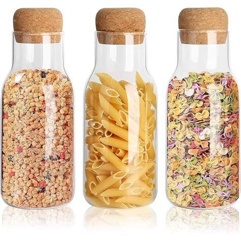 Buy 1chase® Borosilicate Storage Jar With Cork Lid Cork Stopper Storage