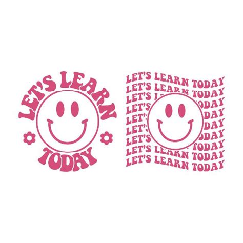 let s learn today smiley face cuttable design apex designs and fonts