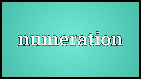 Numeration Meaning Youtube