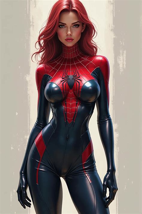 A Female Version Of Spider Man From Marvel Is Depicted With Strikingly