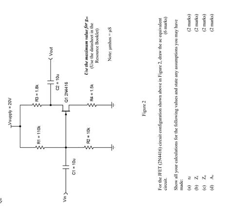 Solved Rgos Figure 2 For The JFET 2N4416 Circuit Chegg