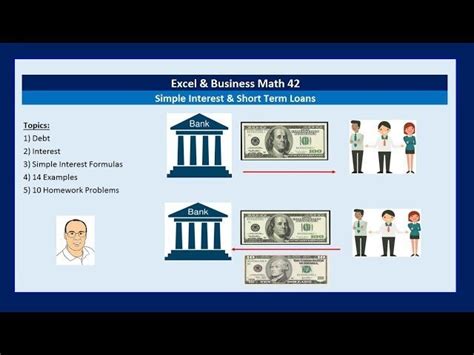 Free Video Excel Business Math Simple Interest Calculations