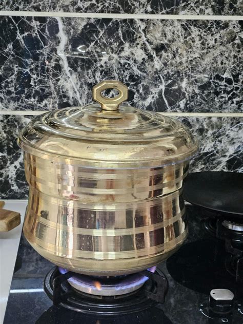 Traditional Brass Idli Pathram Cookermakersteamer Polished Zishta