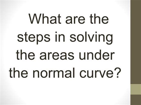 Areas Under The Normal Curve With Stpptx Pptx