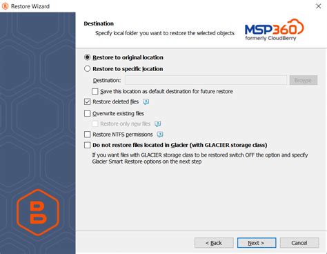 Backup Restore Wizard