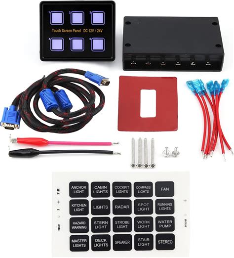 6 Gang Switch Panel 12vlight Switch Panel 12vrv Parts12v 24v 6 Gang