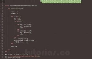 POO Ruby Intercambiar Dato Mayor Con Menor En Cada Fila Tutorias Co