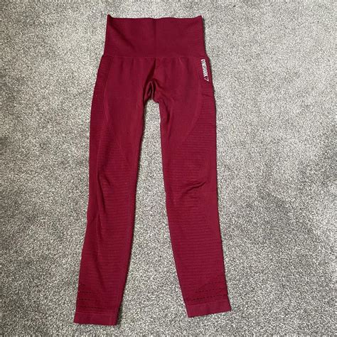 Gymshark Energy Seamless Leggings Beet Red Depop