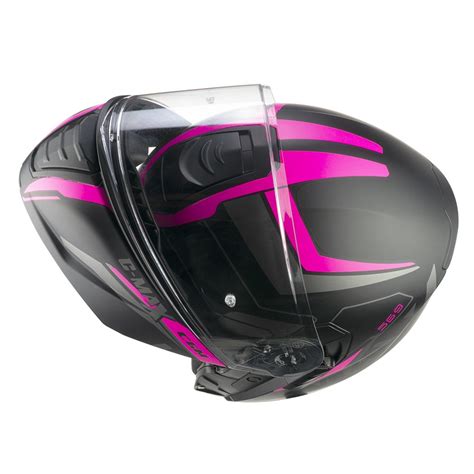 Casco Modulare CGM C Max City Nero E Fucsia Fluo Opaco La Casa Del Motociclista