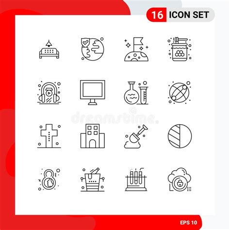 Set Of 16 Vector Outlines On Grid For Learning E Learning Slow Sweet