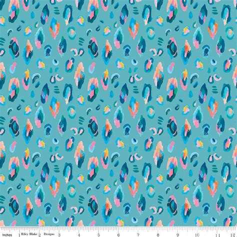 Sale Kindness Always Leopard Cd13023 Teal Riley Blake Designs Dig
