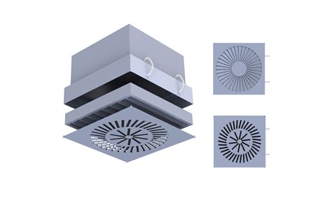 Laminar Flow Swirl Diffuser 60×60 With Hepa Filter And Plenum Box