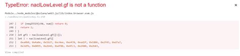 Typeerror Nacllowlevel Gf Is Not A Function Issue Solana Labs