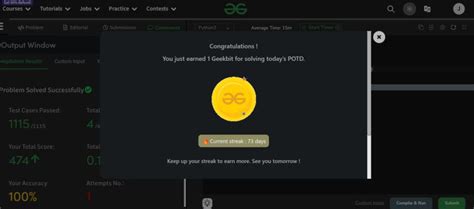 Codingstreak Geekforgeeks Continuouslearning Codingchallenge