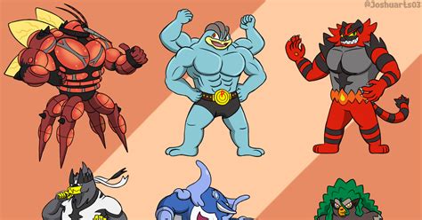 Pokemon Incineroar Rillaboom Muscular Pokemon Pixiv