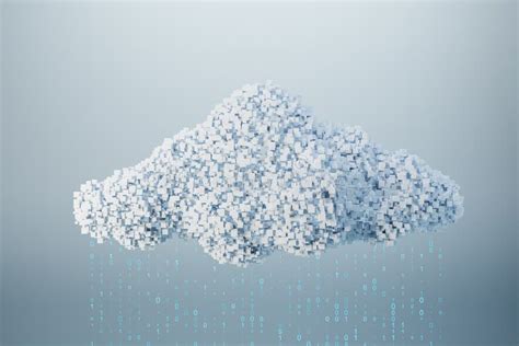 Cloud Technology And Cloud Computing Concept With 3d White Cloud Made