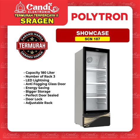 Jual Polytron Showcase 180 Liter Scn 187 Shopee Indonesia