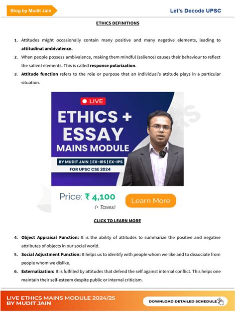 Ethics Definitions Part 3 Final Pdf Attitude Psychology