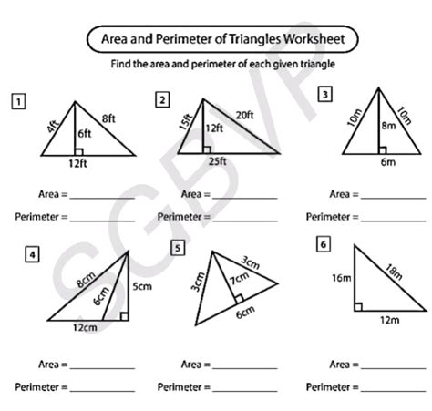 Area And Perimeter Of Triangles Worksheet StudyX Worksheets Library