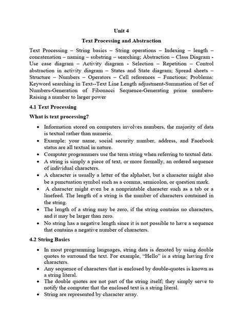 Unit 4 Ctps Pdf String Computer Science Teaching Methods