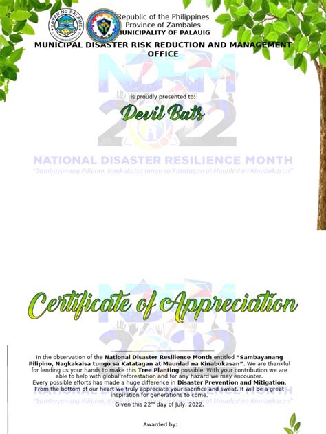 Certificate Tree Planting Pdf