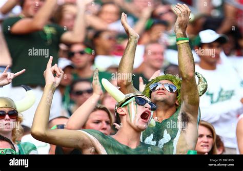 South Florida Fans Celebrate During The First Half In The Game Between