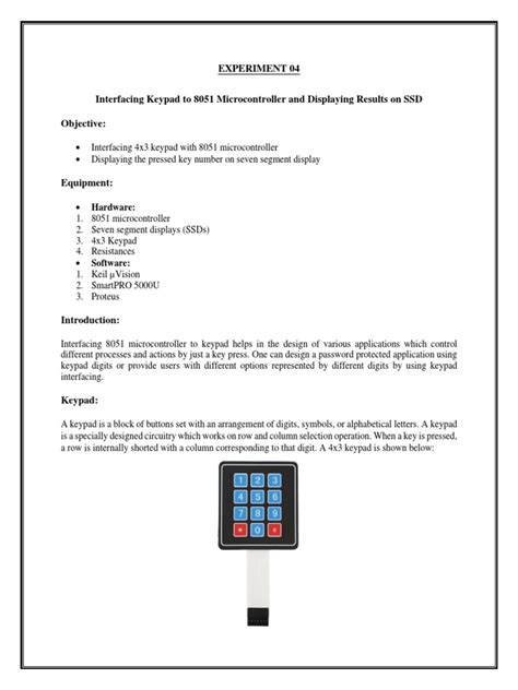 Experiment 04 Pdf Microcontroller Solid State Drive