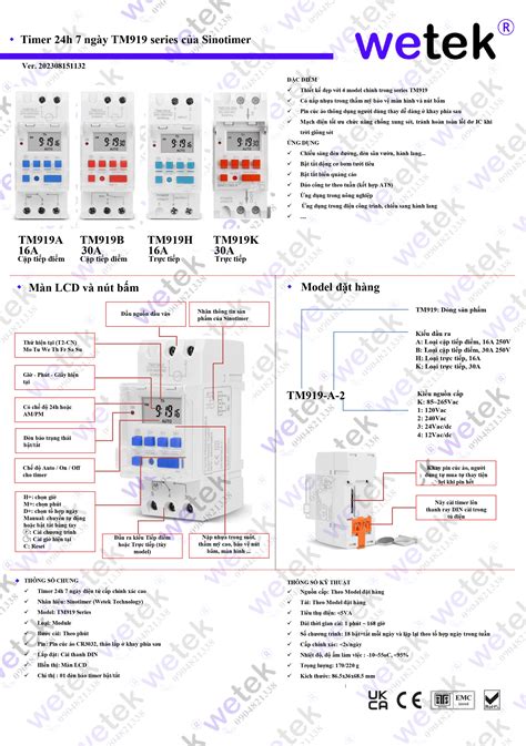 Sinotimer Tm919a CÔng TẮc HẸn GiỜ GiÁ RẺ TỐt Timer 24h 7 NgÀy Pin Thay ĐƯỢc TiẾp ĐiỂm Ra 16a