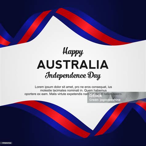 해피 오스트레일리아 데이 디자인 템플릿 배경 Australia Day에 대한 스톡 벡터 아트 및 기타 이미지